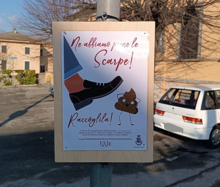 Eupilio. In paese cartelli contro l'abbandono delle deiezioni canine